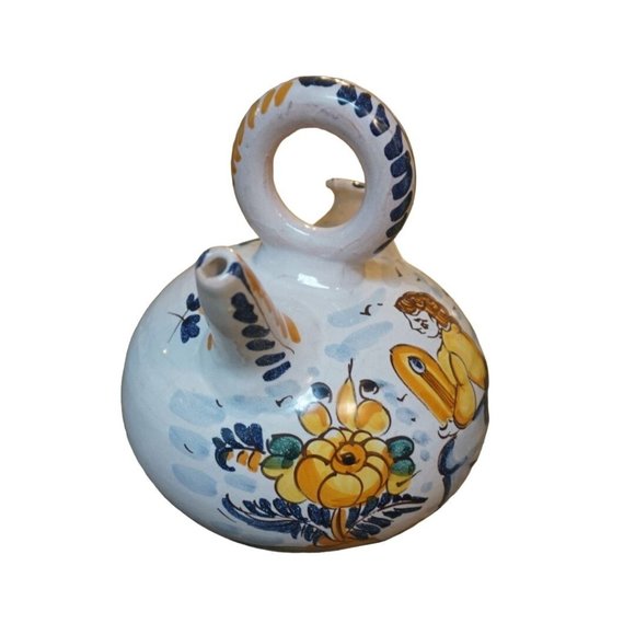 Art | Vintage Spanish Botijo Signed Jug Water Cooler Hand Painted ...